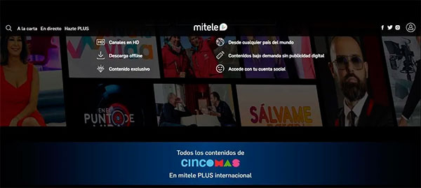 Mediaset lanza Mitele PLUS Internacional - Cine y Tele